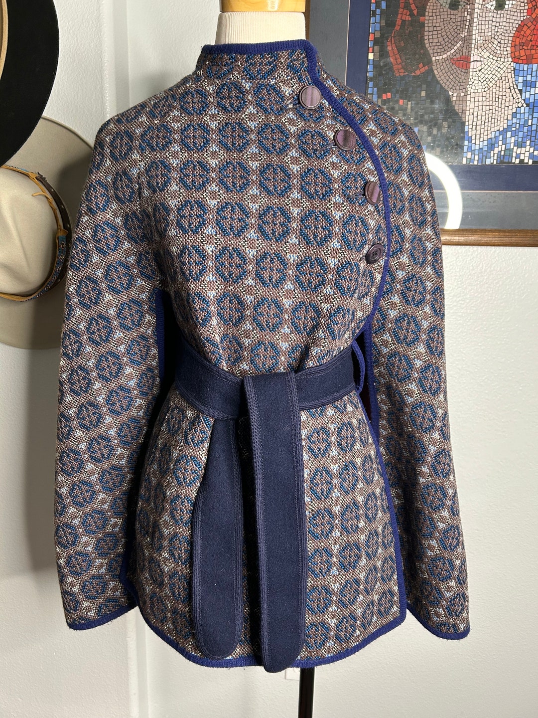 Vintage Welsh Tapestry Cape - Etsy