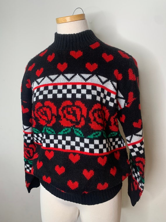 vintage sweater roses and - Gem