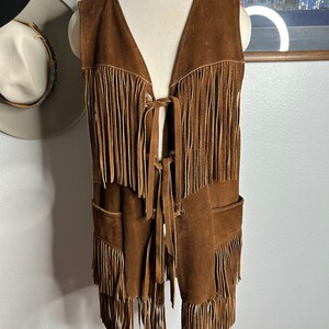 Vintage Jo-kay Fringe Leather Vest - Etsy