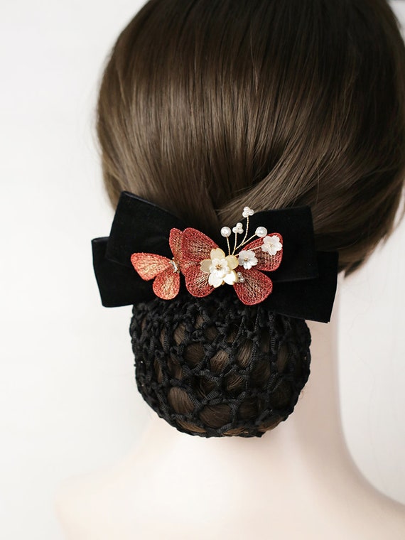 Red Lace Hair Bow