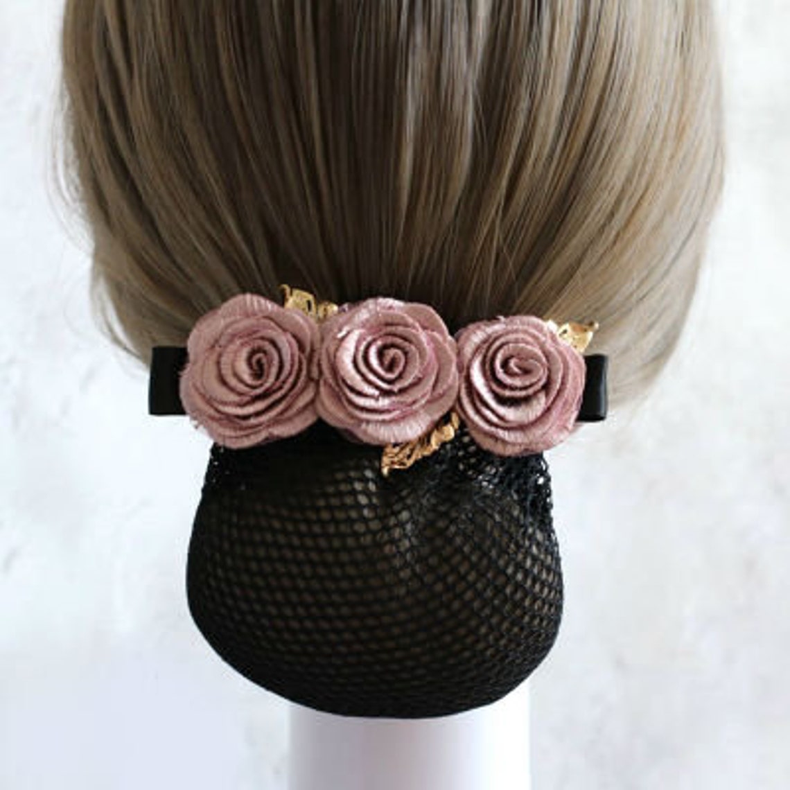 Elegant Lace Rose Flower Big Ribbon Bow Hair Barrette Clip - Etsy