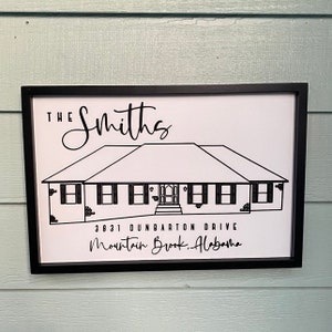 Custom House Outline Sign | 3D Laser Cut House Art | Housewarming Gift ...