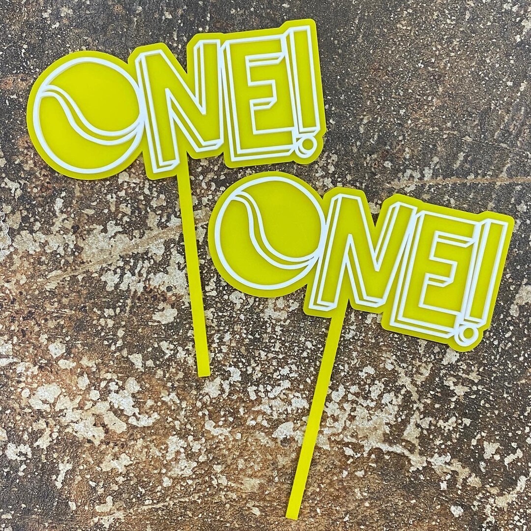 Tennis Cake Topper Acrylic | Tennis Cake | First Birthday Party | Party ...