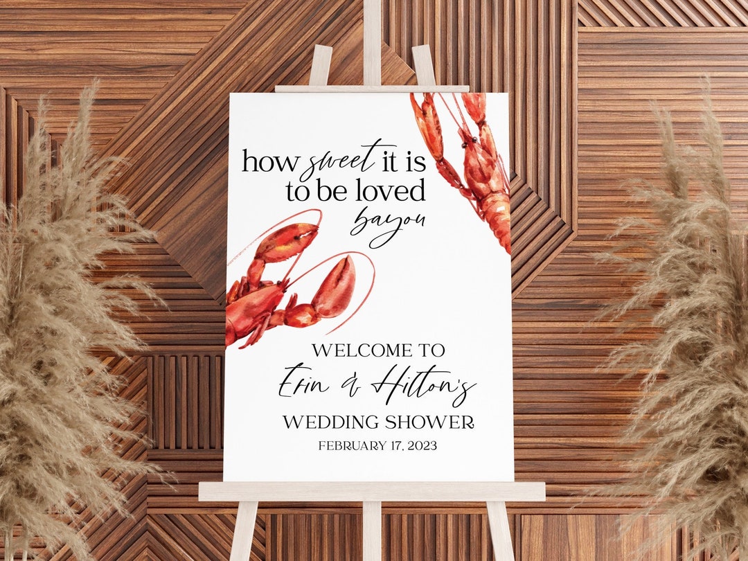 Crawfish Boil Sign | Crawfish Couples Shower | Engagement Party ...