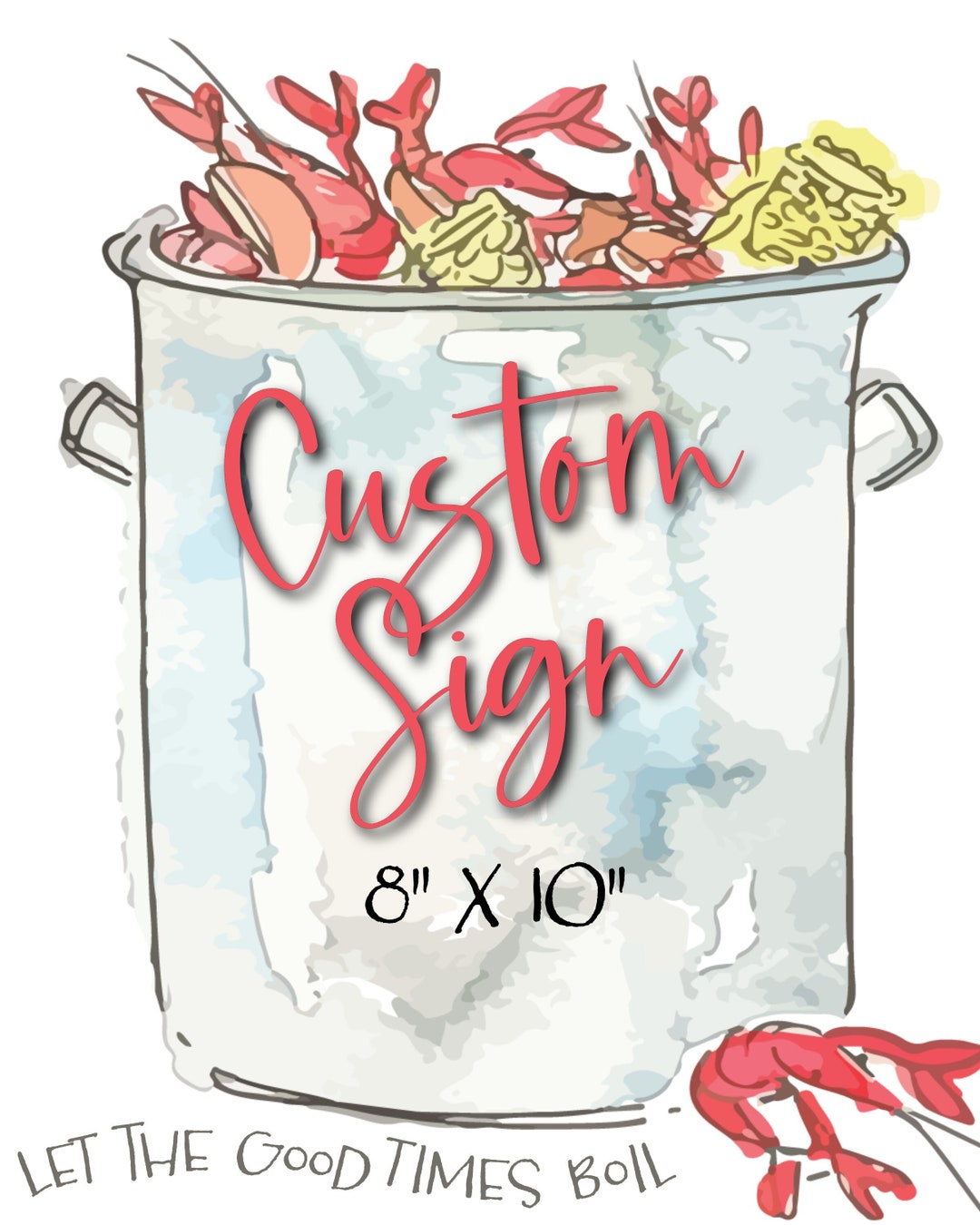Crawfish Boil Custom Sign | Crawfish Boil Decorations | Crawfish Party ...
