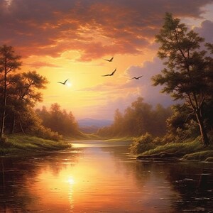 Picturesque Landscape Painting/countryside Landscape Print/nature ...