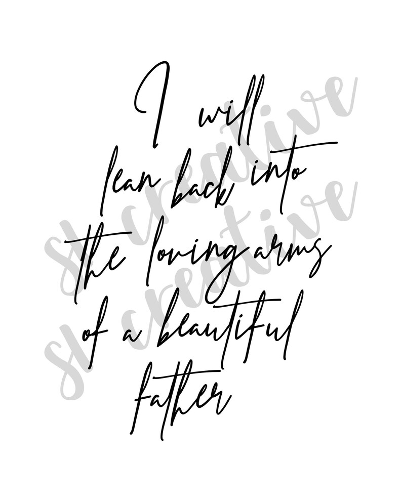 Lean Back Worship Lyrics - 8"x10" Instant Digital Download Christian ...