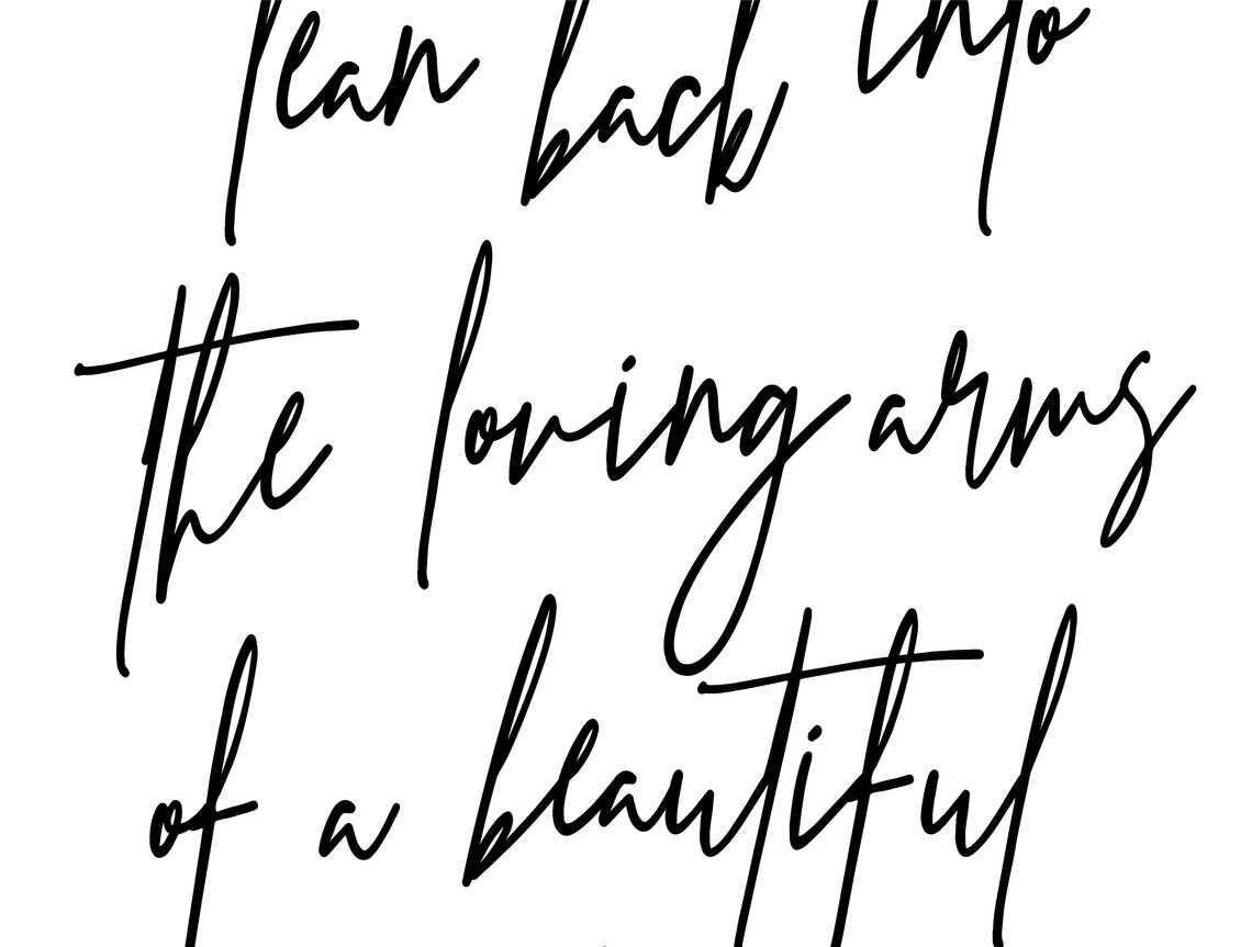 Lean Back Worship Lyrics - 8"x10" Instant Digital Download Christian ...