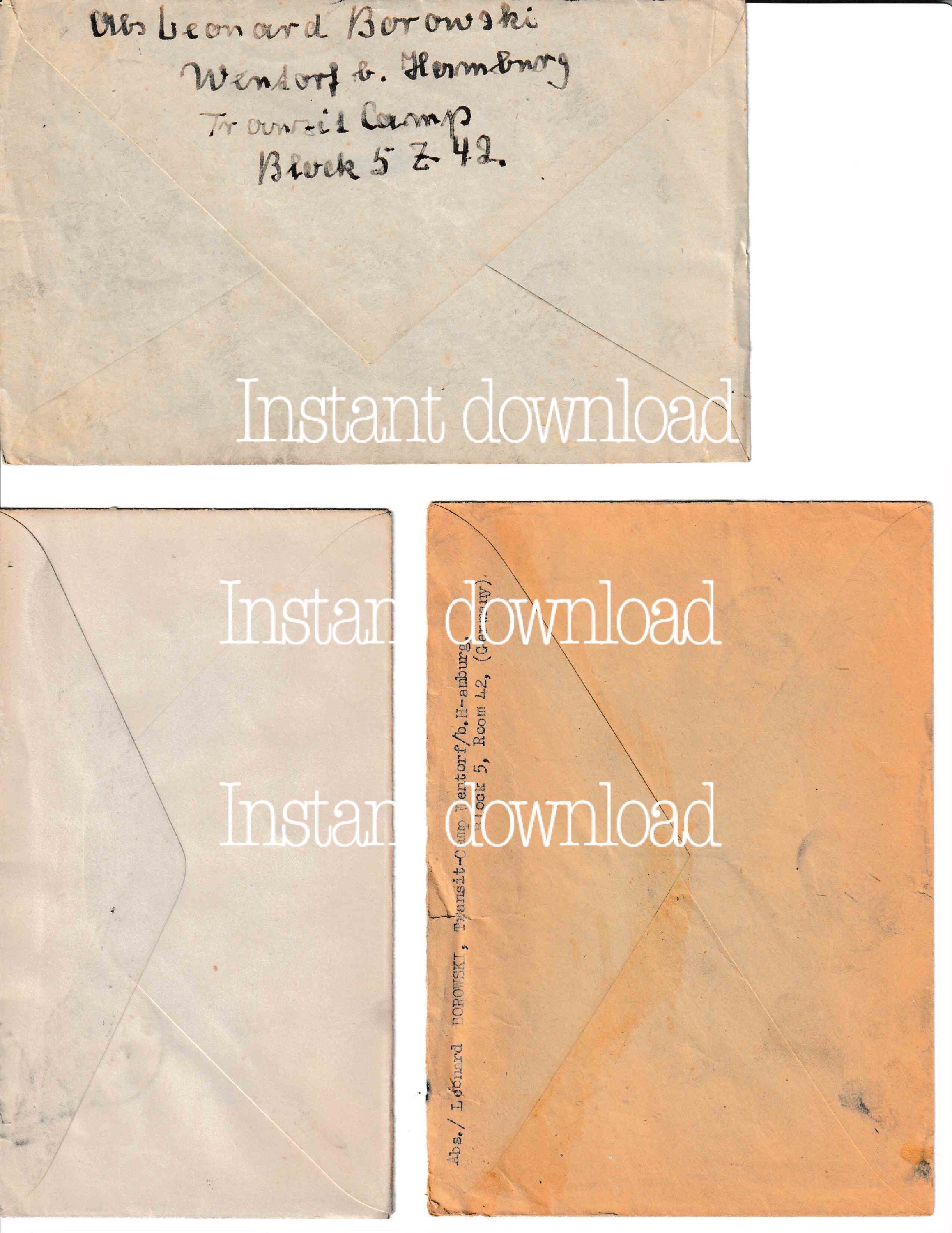 Envelope Ephemera Instant Download Printable - Etsy