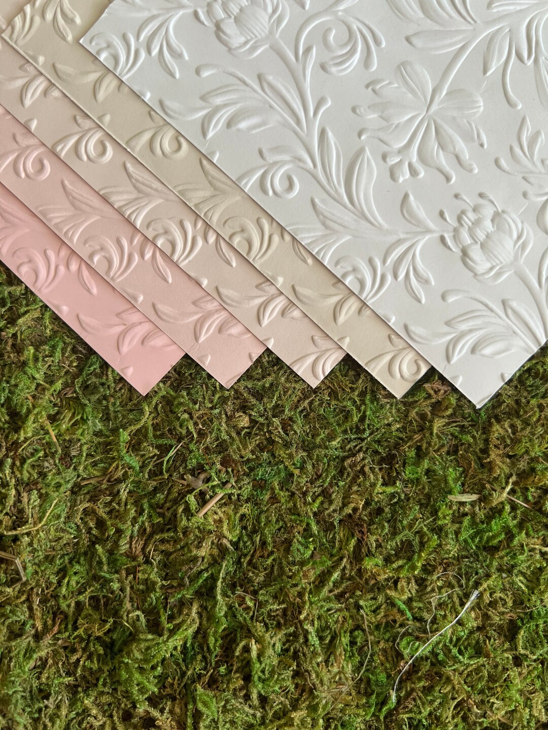 3d Floral | Embossed Paper | Paper Bundle - Etsy