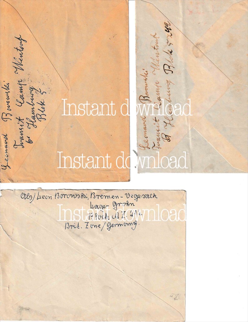Envelope Ephemera Instant Download Printable - Etsy