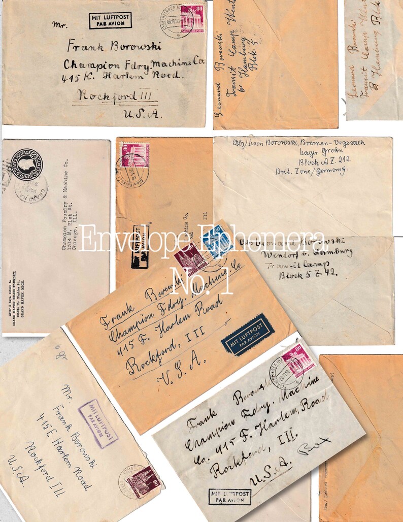 Envelope Ephemera Instant Download Printable - Etsy