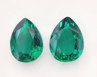 Created Emerald 6X8 Mm Pear Shape Lab Created Top Quality - Etsy Israel