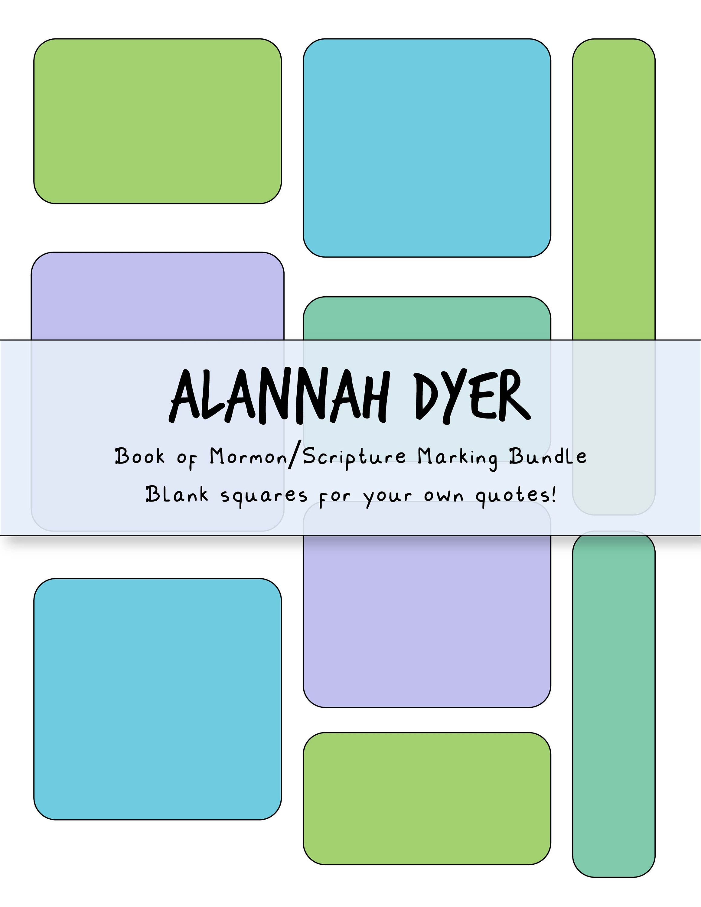 Book of Mormon/scripture Marking Bundle Printables| DIGITAL| Bookmarks ...