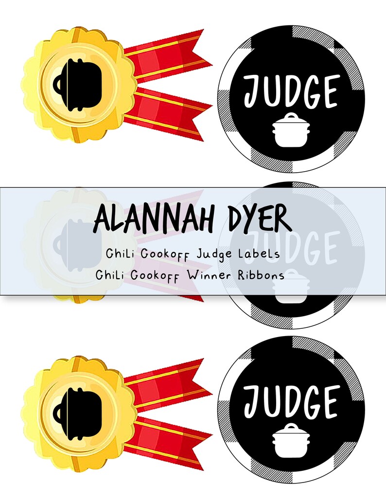 Chili Cook off Party Printables| DIGITAL| Chili Number Cards| Score ...