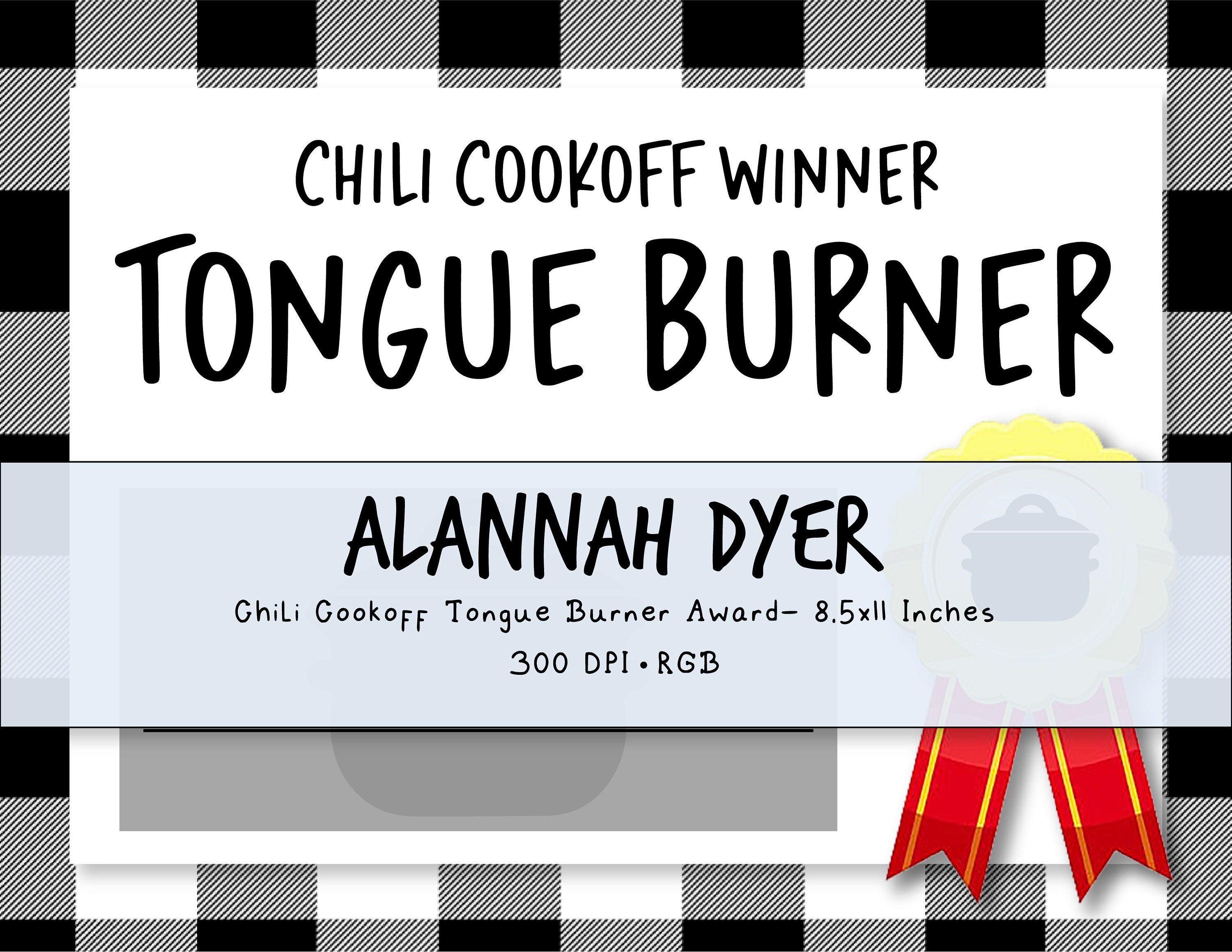 Chili Cook off Party Printables DIGITAL Chili Number Cards Score Cards ...