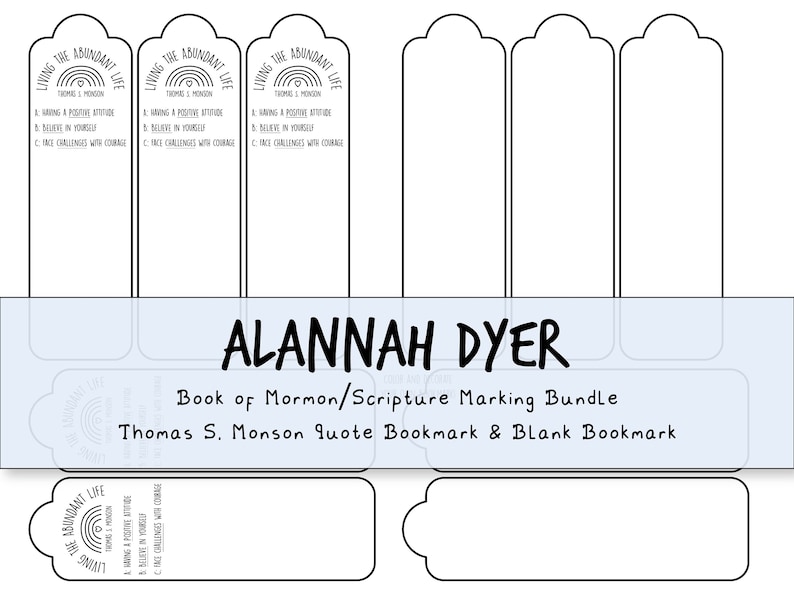 Book of Mormon/scripture Marking Bundle Printables| DIGITAL| Bookmarks ...