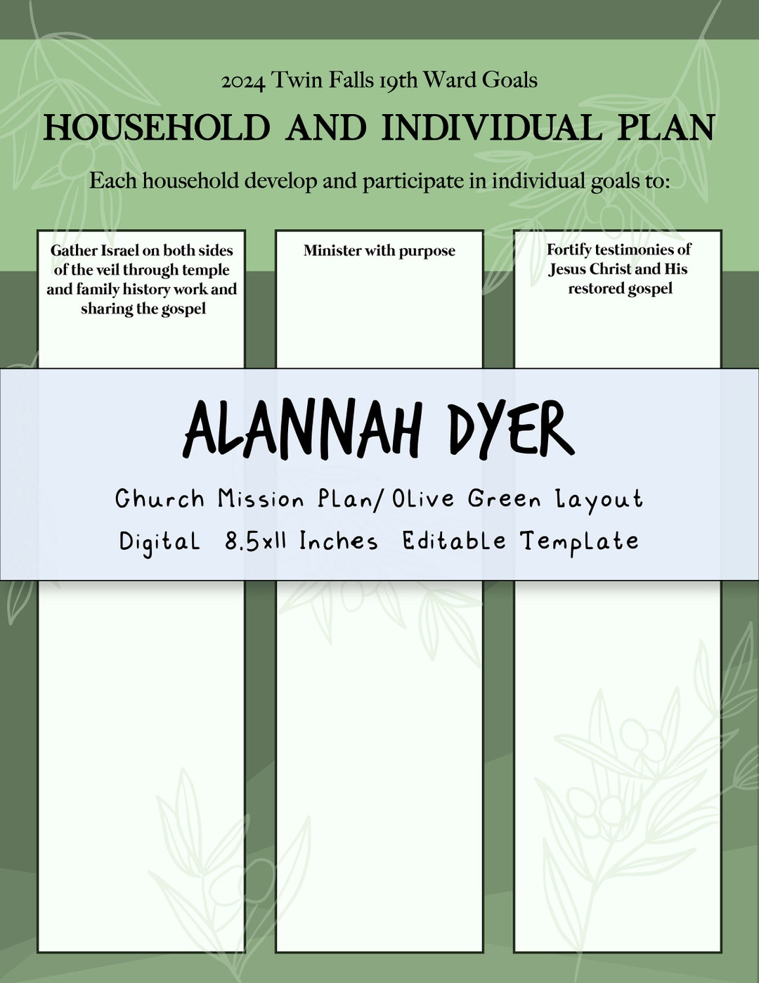 Ward Mission Plan Printable| DIGITAL| Jpeg| Church| Spiritual| Study ...