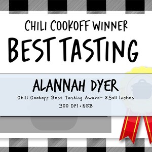 Chili Cook off Party Printables| DIGITAL| Chili Number Cards| Score ...