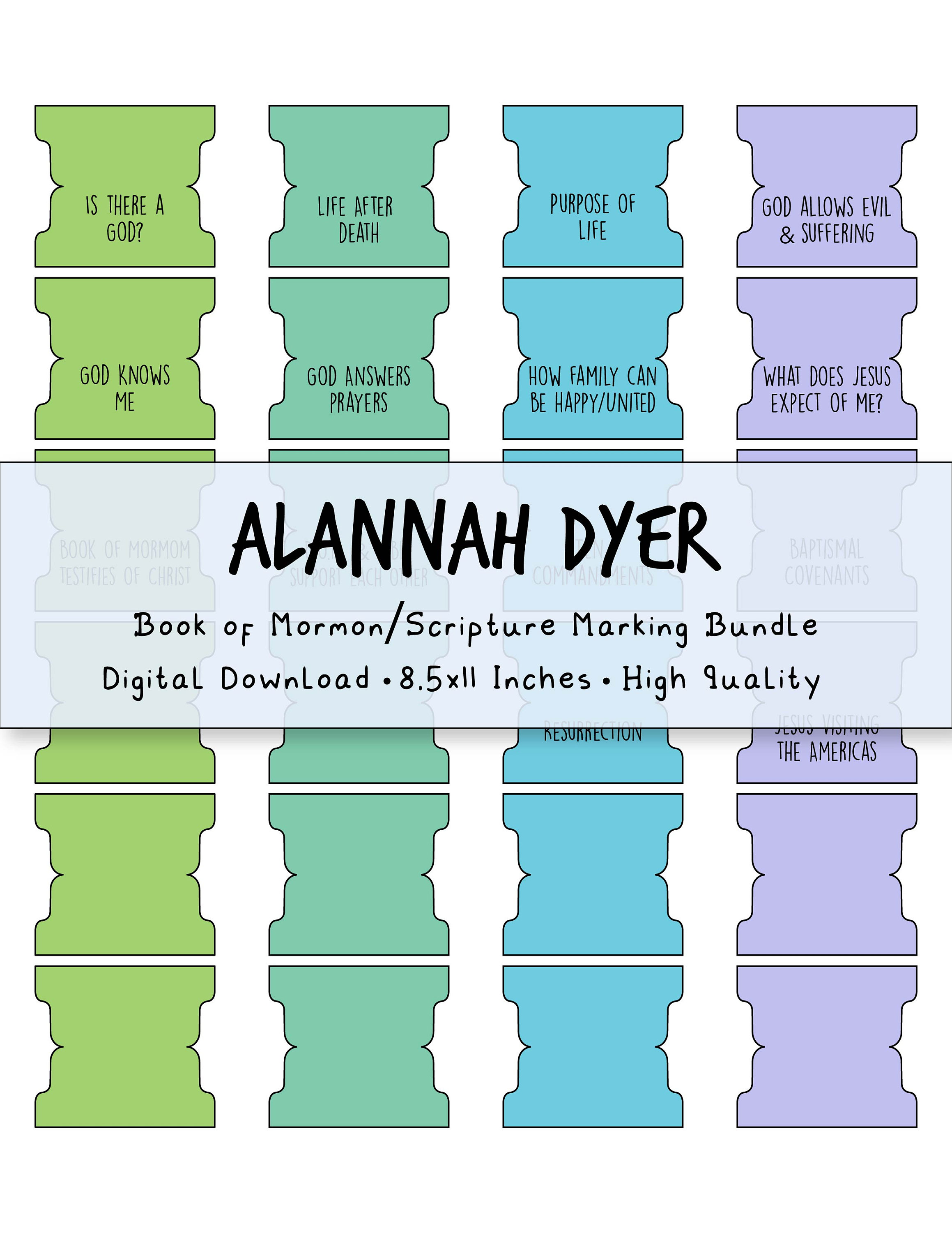 Book of Mormon/scripture Marking Bundle Printables| DIGITAL| Bookmarks ...