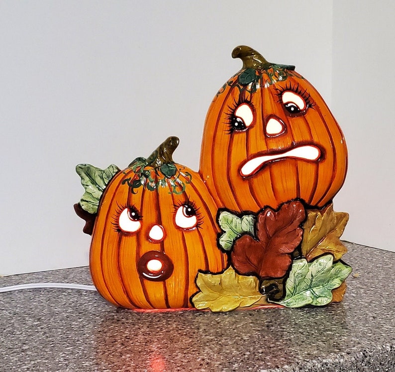 Jack-o-lanterns; Lighted With Scared Face. Price Includes Light Source ...
