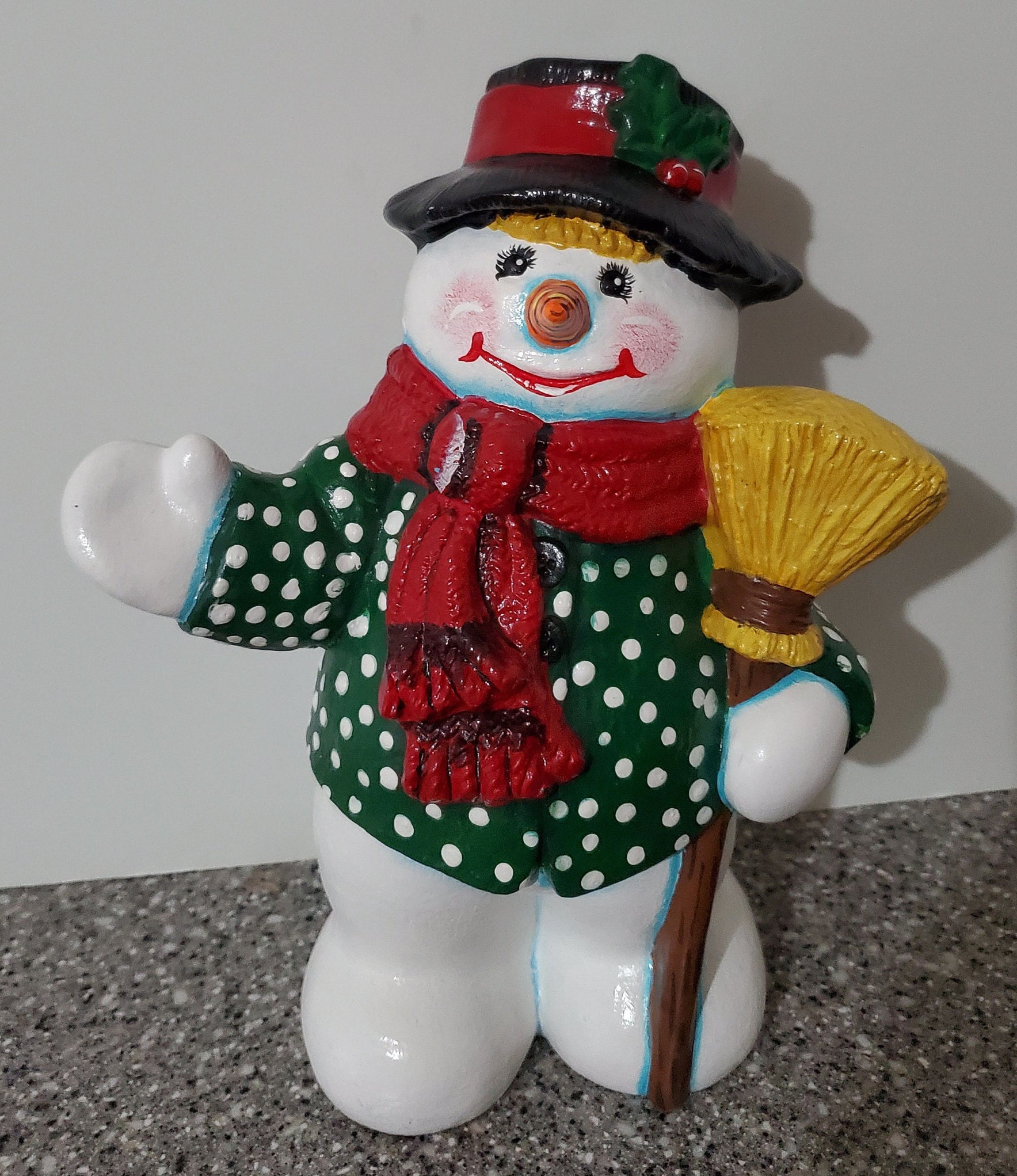 Ceramic Snowman Here to Bring in the Holiday Spirit. Price Includes ...