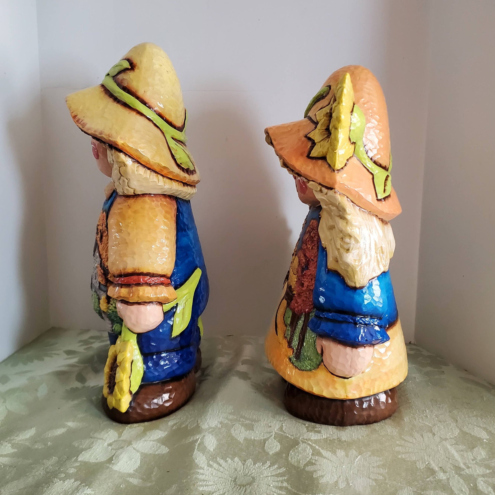 Hand-painted Ceramic Fall Kids Figurines, Scenic Decor - Etsy
