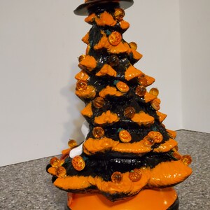 Halloween Tree With Lights Ceramichandmade and Hand Painted. - Etsy