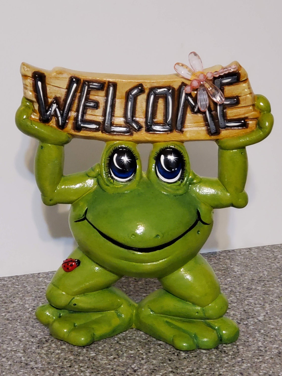 Frog Welcome Friendly Ceramic Piece | Etsy