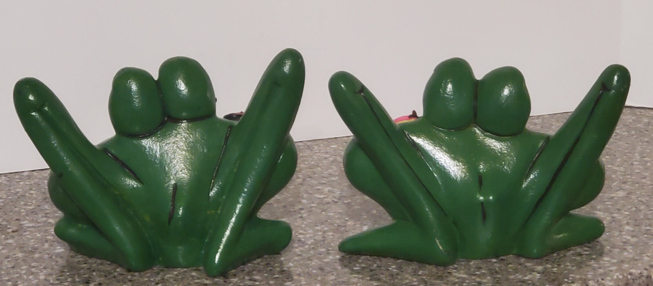 Two Friendly Frogs a Talking. Happy to Greet Everyone Coming to Their ...