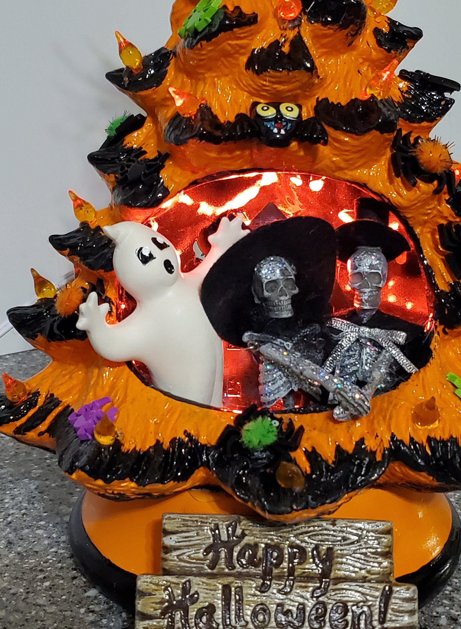 Halloween Tree With Lights Ceramichandmade and Hand Painted. - Etsy