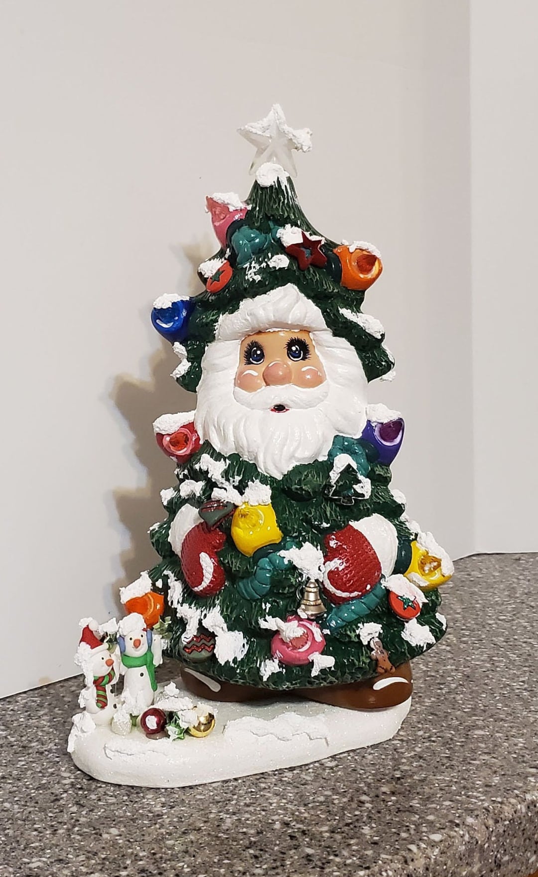 Ceramic Christmas Tree-santa Style - With Decorate Stand - Price ...