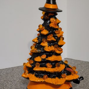 Halloween Tree With Lights Ceramichandmade and Hand Painted. - Etsy