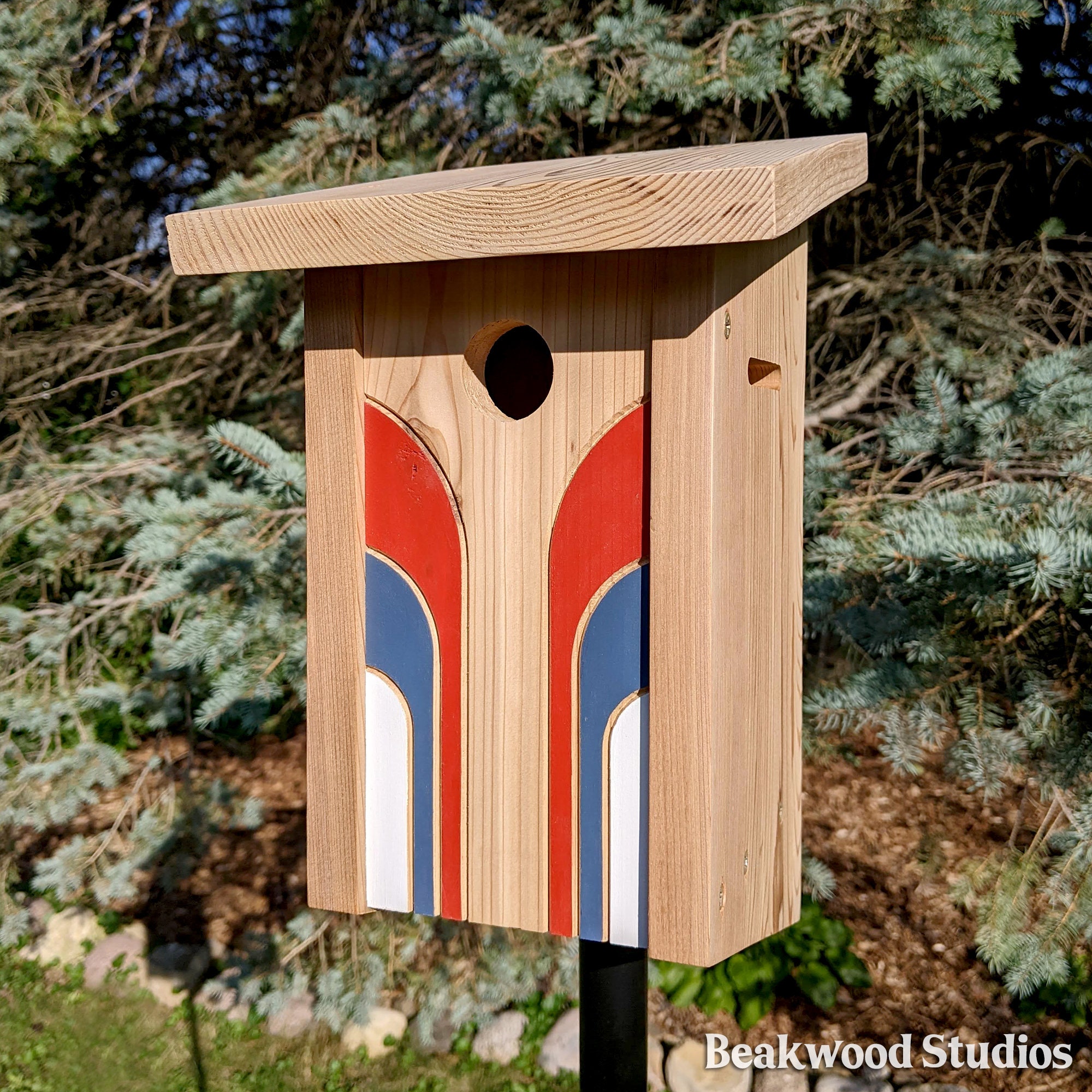 Cedar Nesting Box Birdhouse Surfboard Pattern Wren, Nuthatch, Chickadee ...