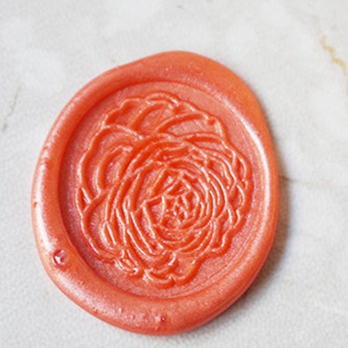 Violet Flower Wax Seal Stamp Botanical Sealing Stamp Kit - Etsy