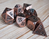 Antique Copper Polyhedral Dice Set-D&D dice-RPG | Etsy
