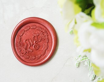 Initials Wax Seal Stamp Custom Sealing Wax Stamp Kit Wax | Etsy