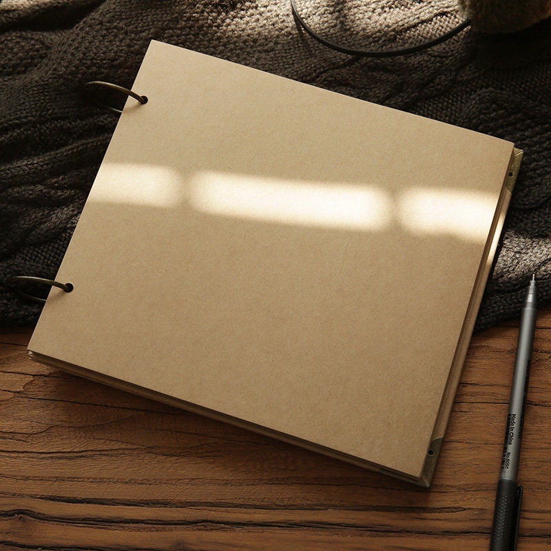 Square Photo Album / Kraft Cover Blank Photo Album / Wedding Photo ...