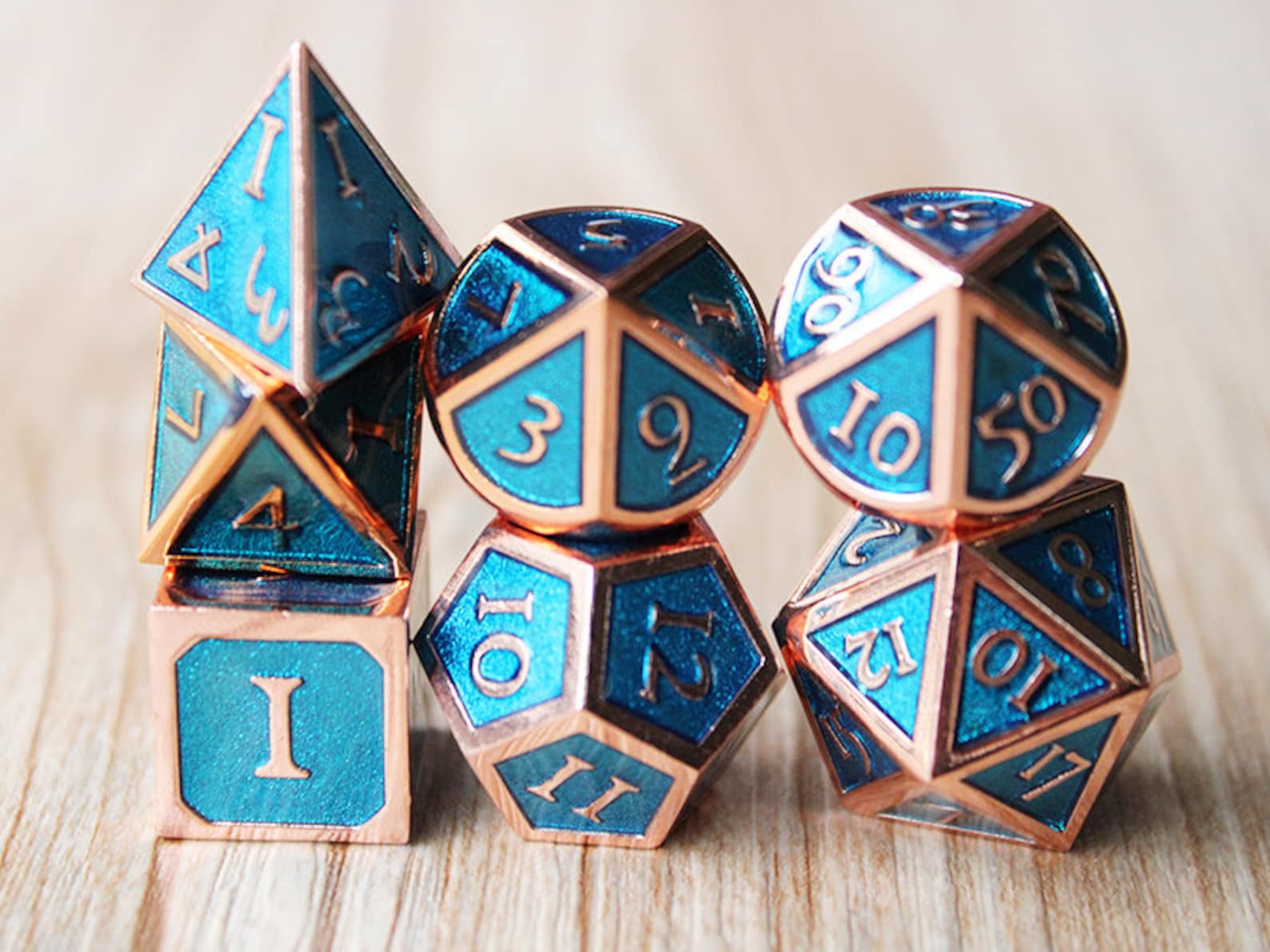 Dice-solid Metal Dice Set-dnd Dice-polyhedral Dice Set-for | Etsy