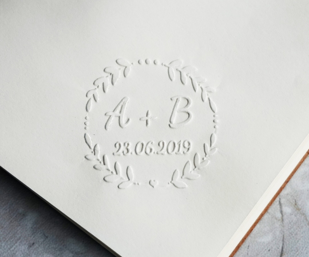Custom Embosser Stamp,wedding Embosser,custom Monogram Embosser With ...