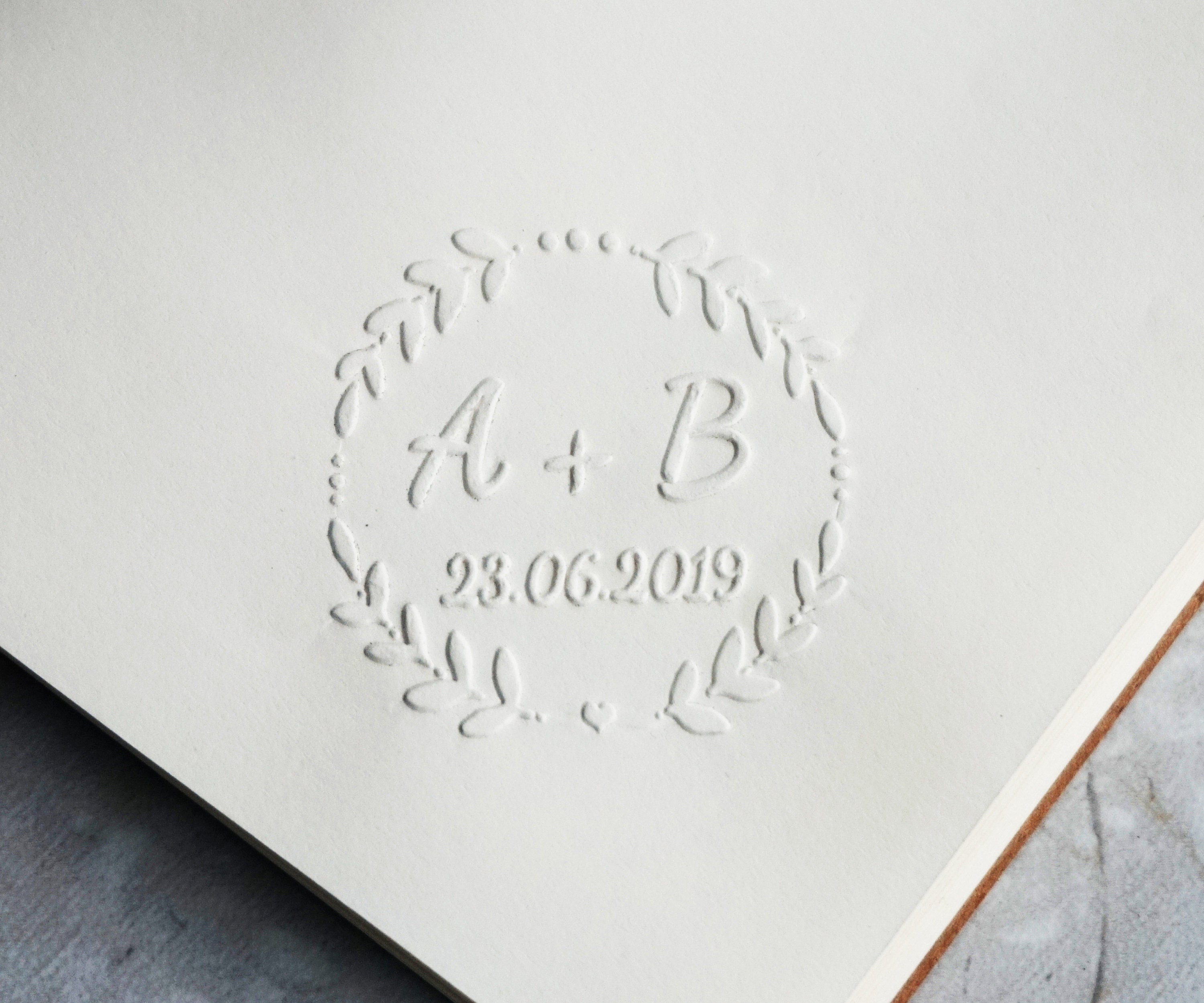 Custom Embosser Stamp,wedding Embosser,custom Monogram Embosser With ...