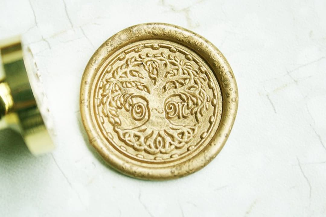 Personalized Initials With Tree Wax Seal Stamp - Custom Sealing Wax ...