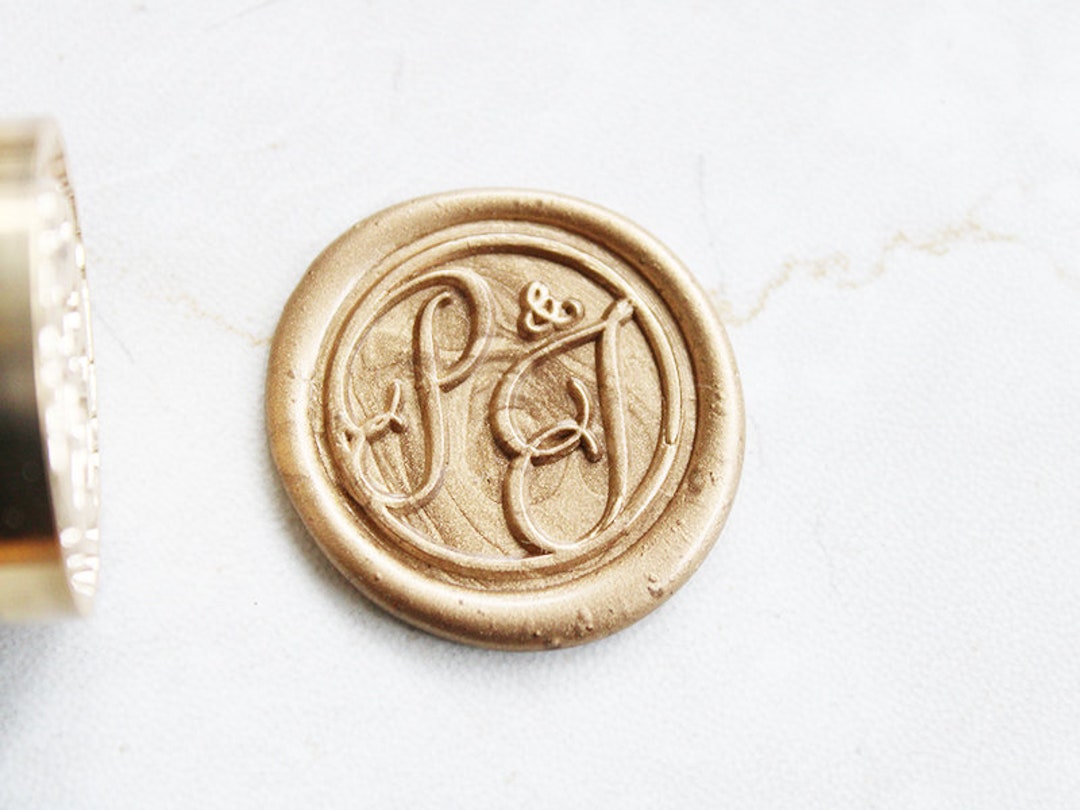 Custom 2 Initials Monogram Wax Seal Stamp - Personalized Sealing Wax ...