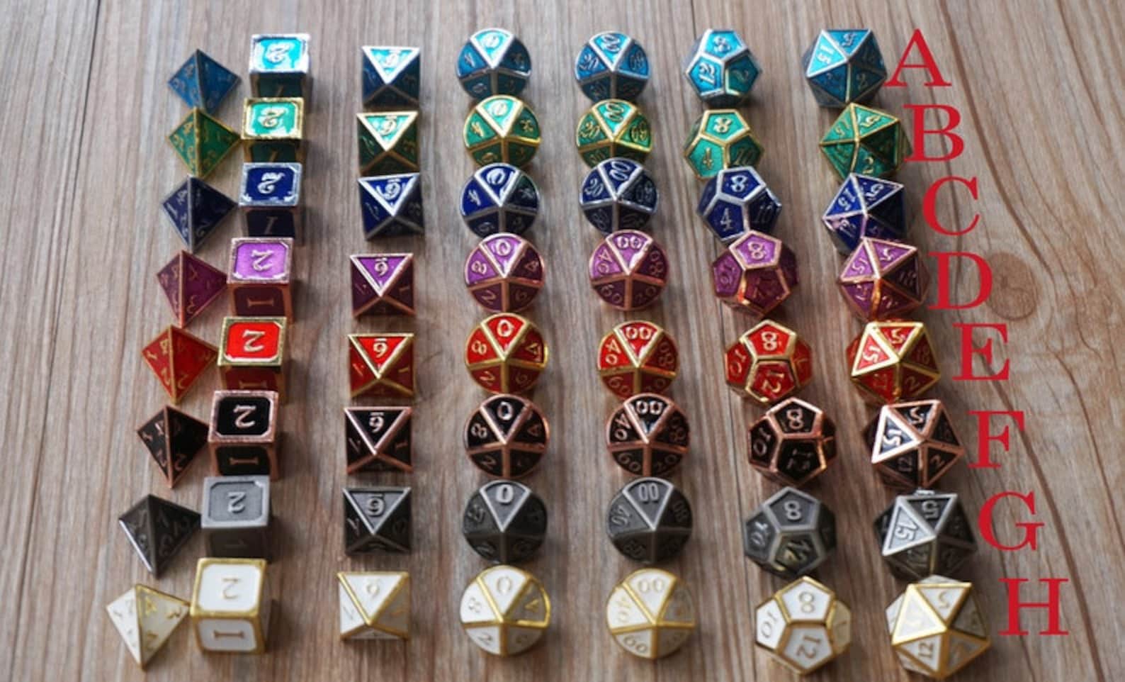 Dungeons and Dragons Polyhedral Dice| Metal D&D Dice Set | Call of ...