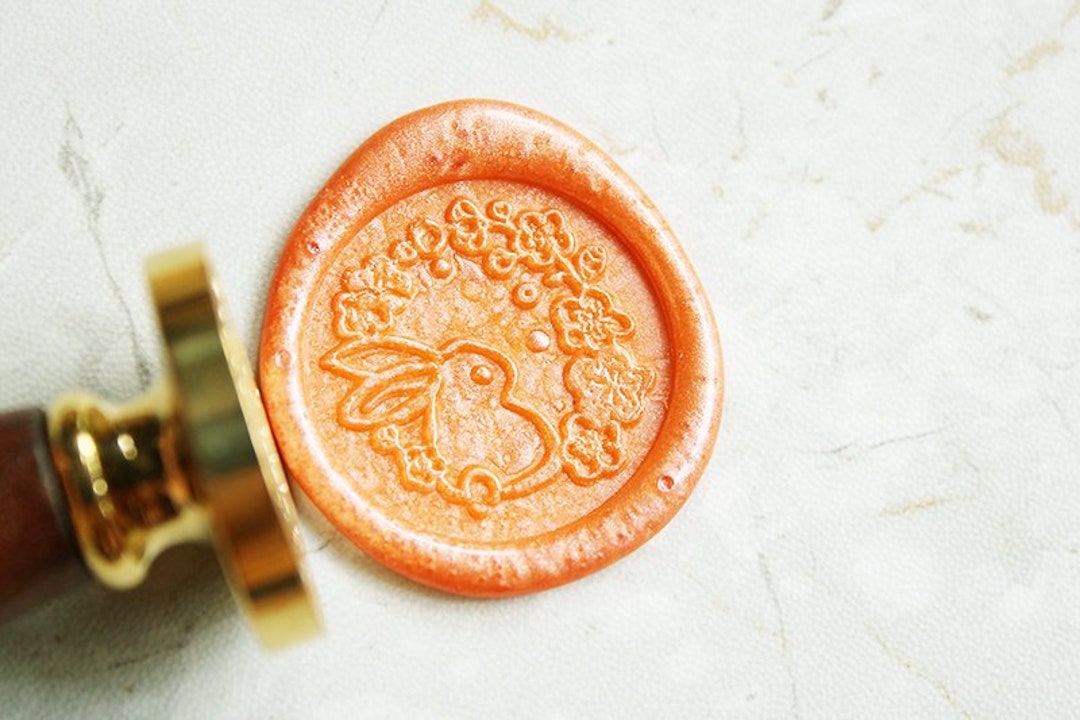 Sakura Rabbit Wax Seal Stamp /japanese Bunny Wax Sealing Kit /wedding ...