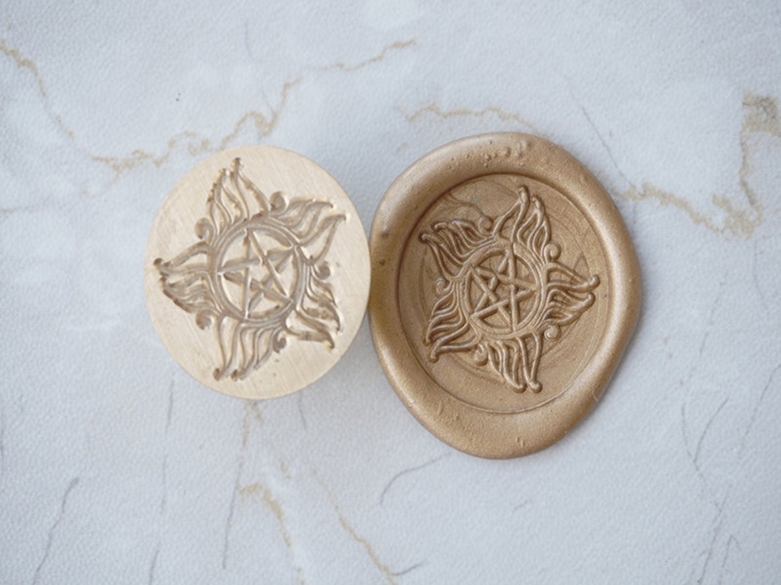 Wiccan Star Wax Seals Supernatural Pentagram Wax Seal Stamp | Etsy