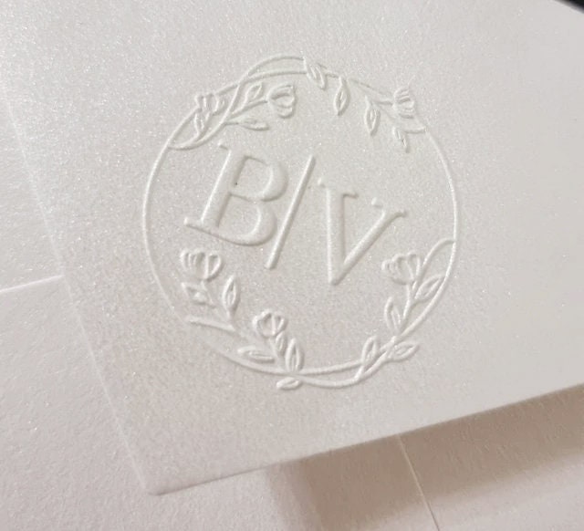 Initials Embosser Stamp Date Embosser Wedding Embossing - Etsy Australia
