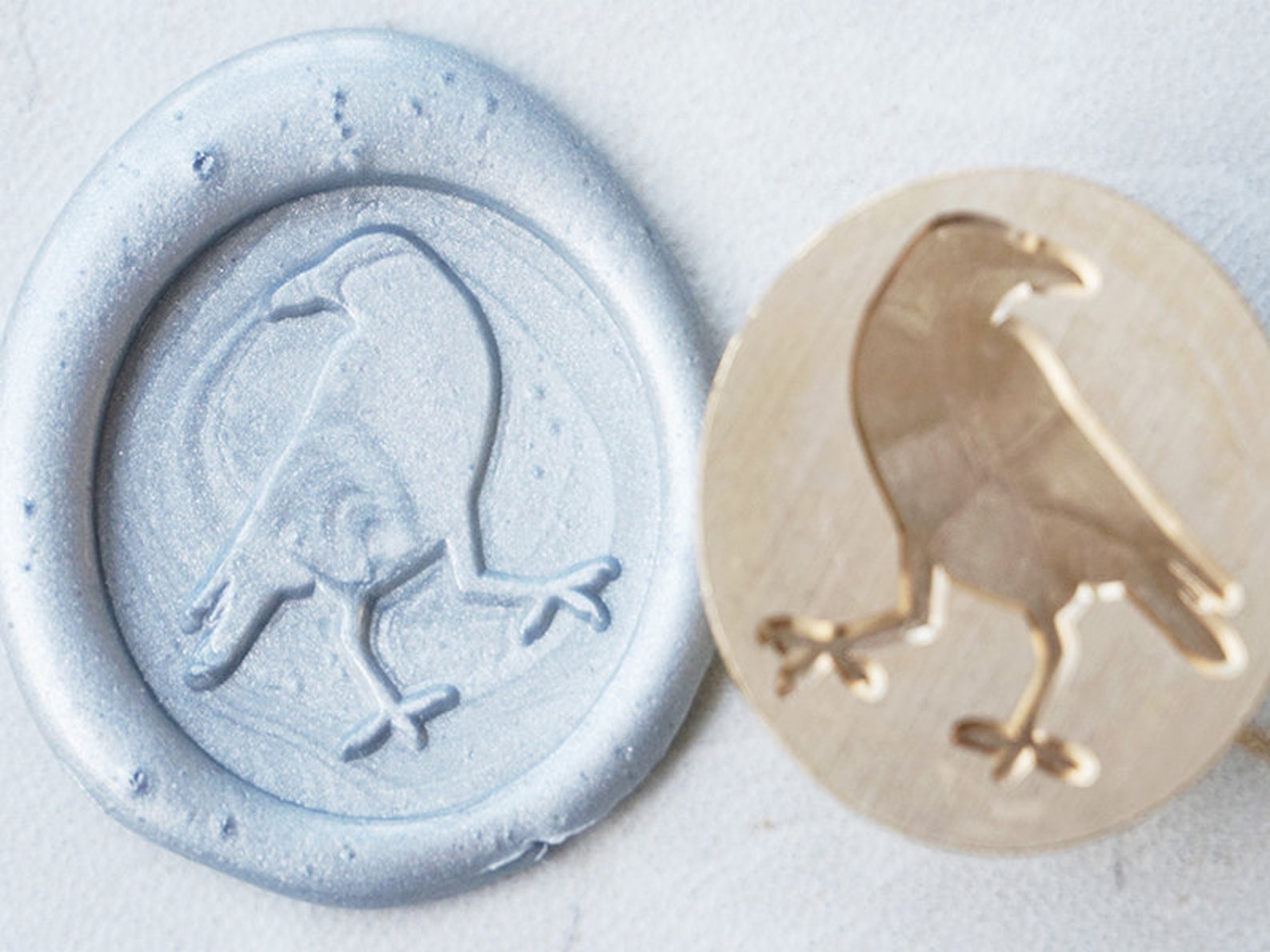 Raven Wax Seal Stamp Kit Crow Sealing Wax for Halloween Party - Etsy