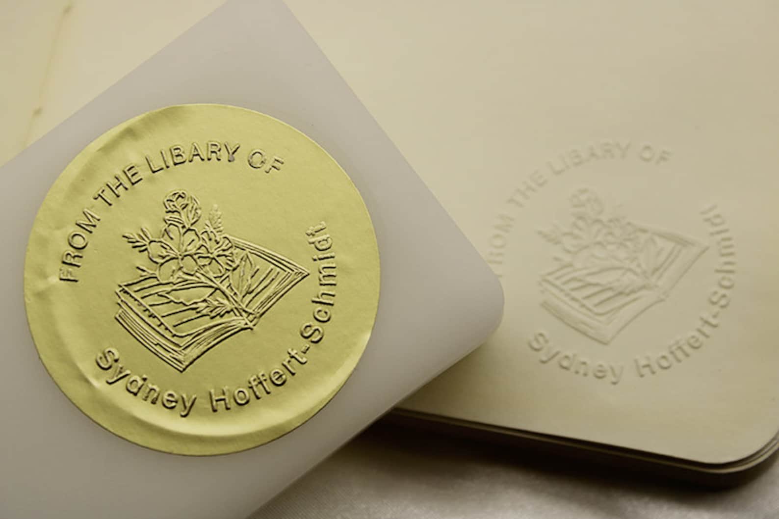Personal Library Embosser Custom Library Book Stamp Hand | Etsy