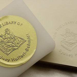 Personal Library Embosser - Custom Library Book Stamp - Hand Hold ...